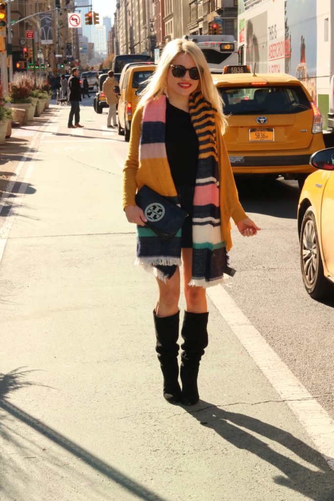 Yellow Striped Scarf