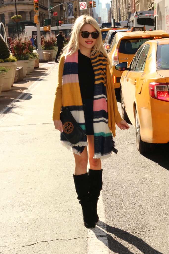 Yellow Striped Scarf